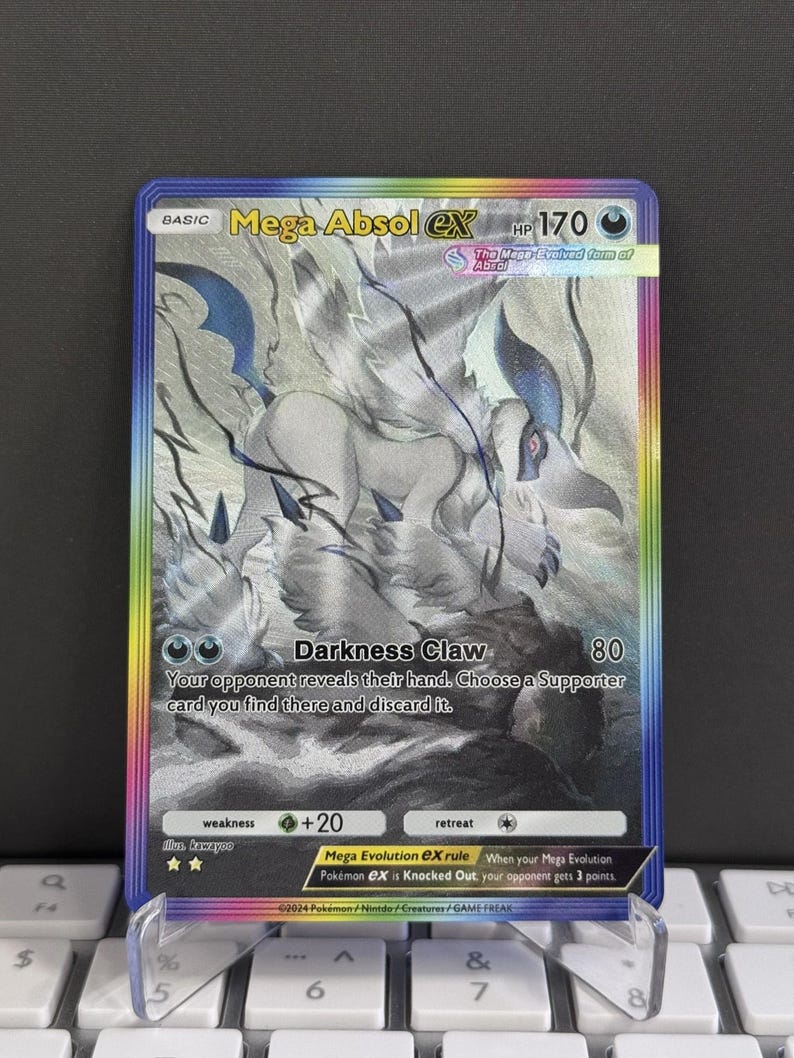 Custom TCG Pocket [ENG] Mega Absol Ex - Textured Shinning - Etsy