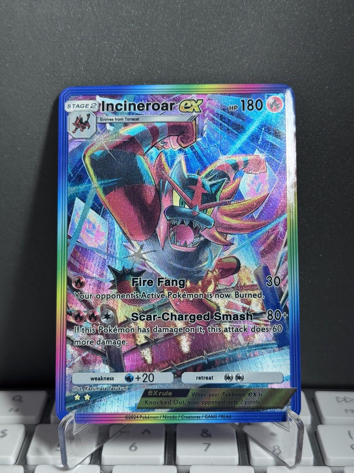 Custom TCG Pocket [ENG] Incineroar Ex - Textured Shinning - Etsy