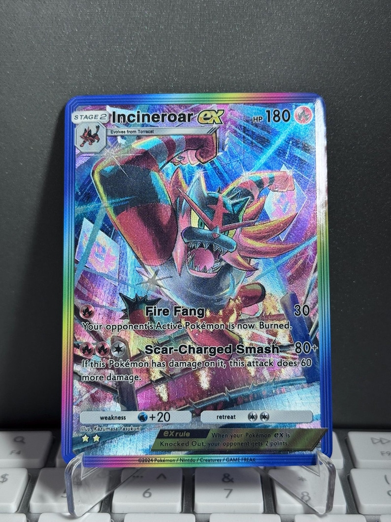 Custom TCG Pocket [ENG] Incineroar Ex - Textured Shinning - Etsy