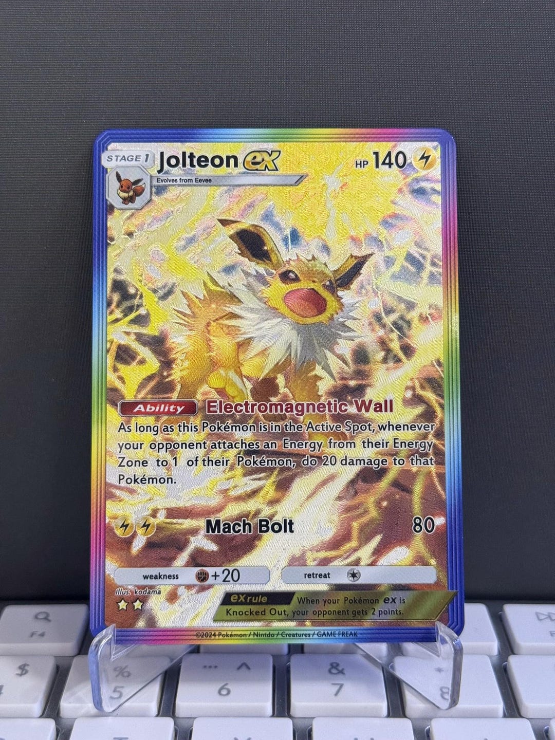 Custom TCG Pocket #29 [ENG] Jolteon Ex - Textured Shinning - Etsy
