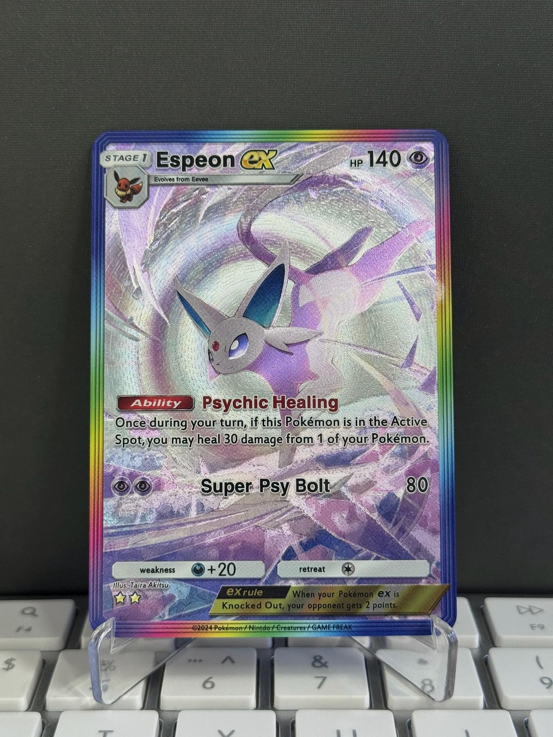 Custom TCG Pocket #20 [ENG] Espeon Ex - Textured Shinning - Etsy