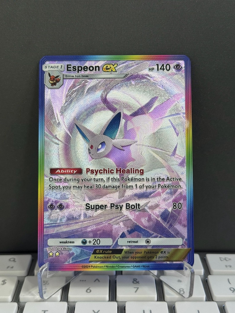 Custom TCG Pocket #20 [ENG] Espeon Ex - Textured Shinning - Etsy