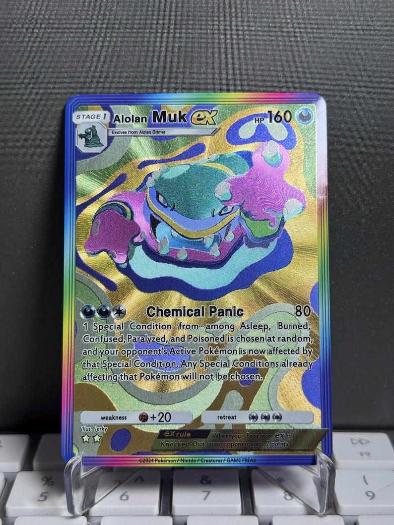 Custom TCG Pocket [ENG] Alolan Muk Ex - Textured Shinning - Etsy