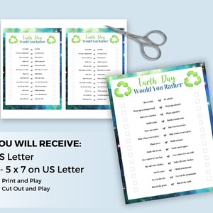 Earth Day Would You Rather Game, Printable Earth Day Would You Rather ...