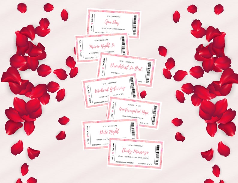 Editable Love Coupons for Her, Printable Love Coupons, Gift for Her ...