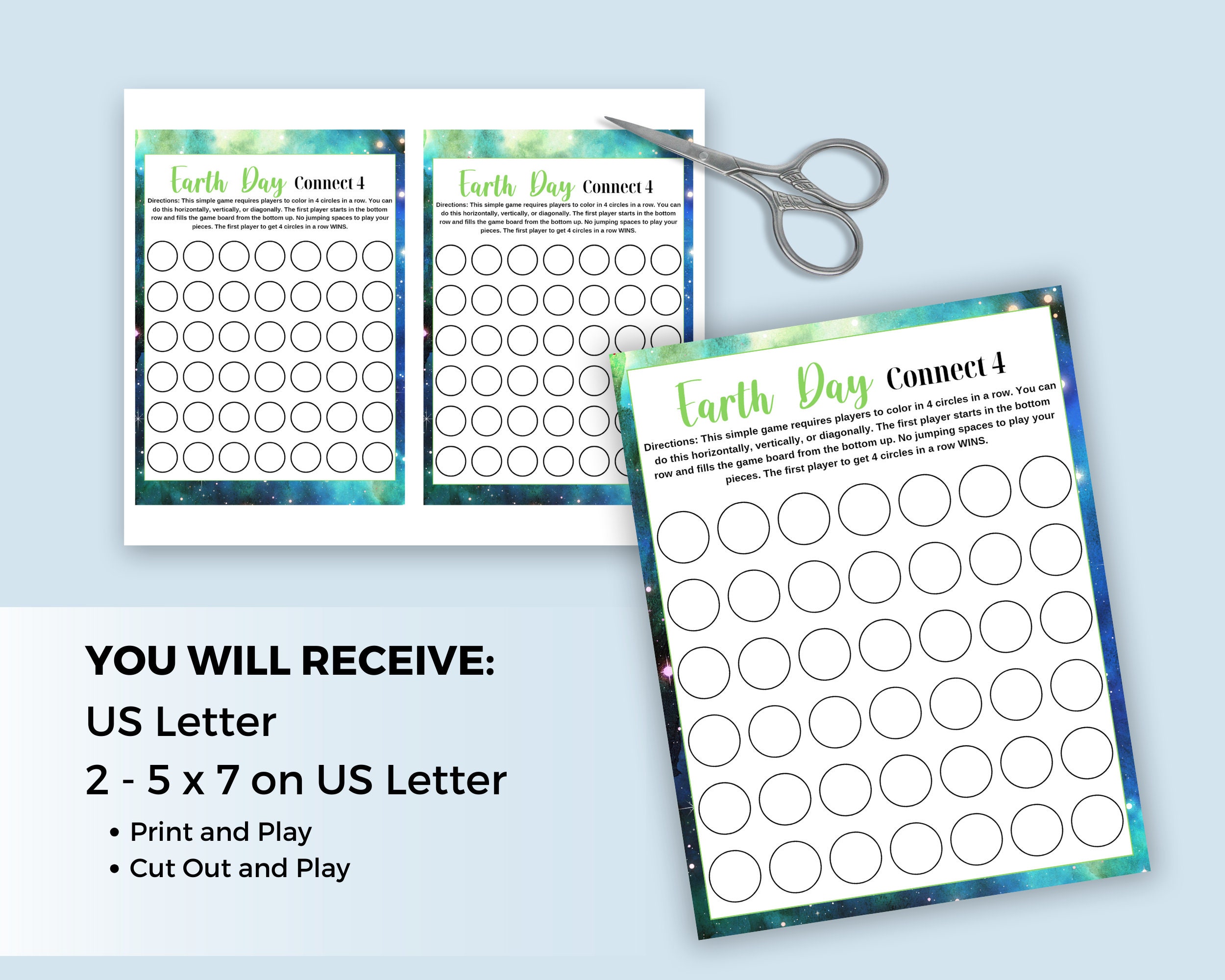 Earth Day Connect 4 Game, Printable Earth Day Connect 4 Activity ...