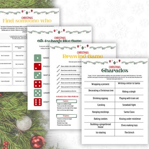 Christmas Party Game Bundle, Printable Holiday Party Games, Group Game ...
