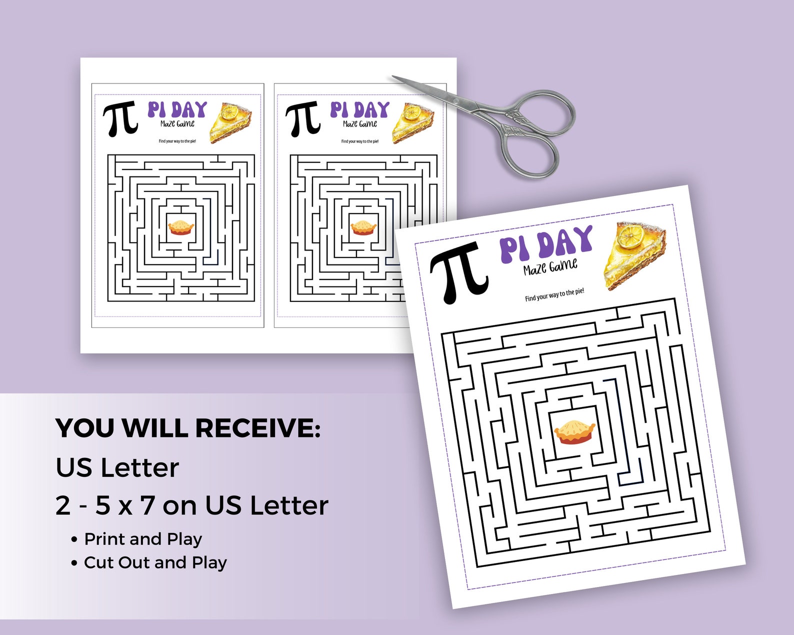 Pi Day Maze Game, Printable Pi Day Maze Activity, Pi Day Party, Pi Day ...