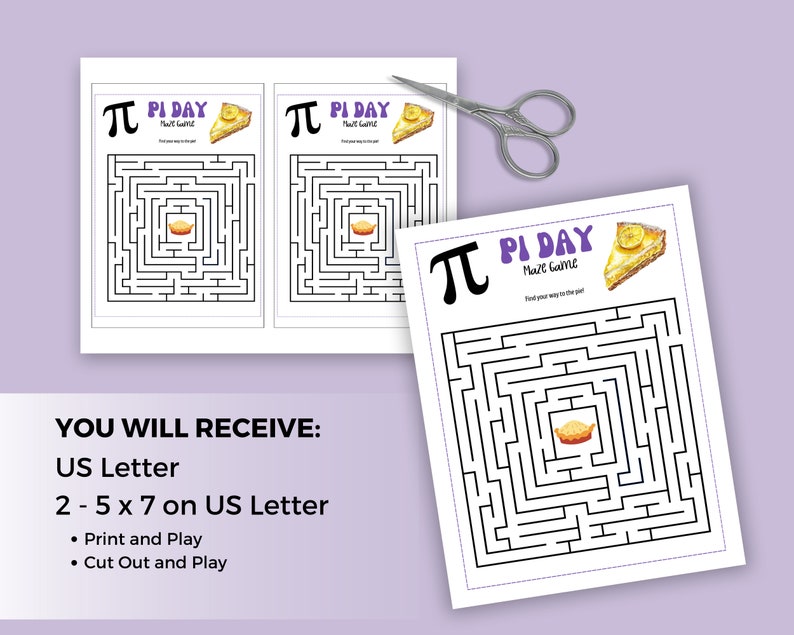 Pi Day Maze Game, Printable Pi Day Maze Activity, Pi Day Party, Pi Day ...