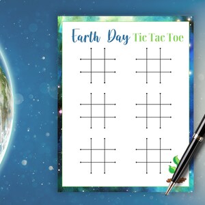 Earth Day Tic Tac Toe Game, Printable Earth Day Tic Tac Toe Activity ...