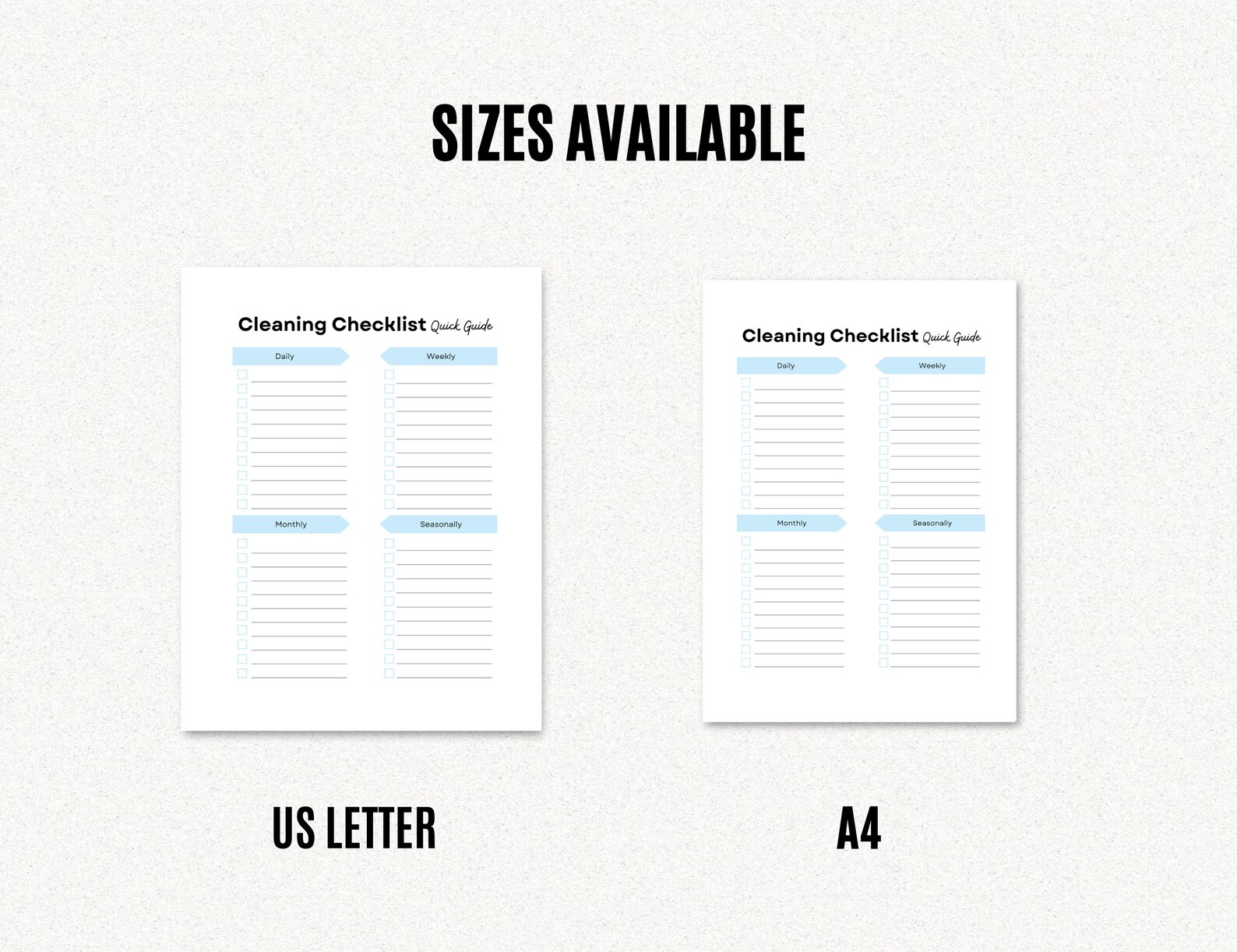 Printable Cleaning Schedule, Daily Cleaning, Weekly Cleaning, Monthly ...