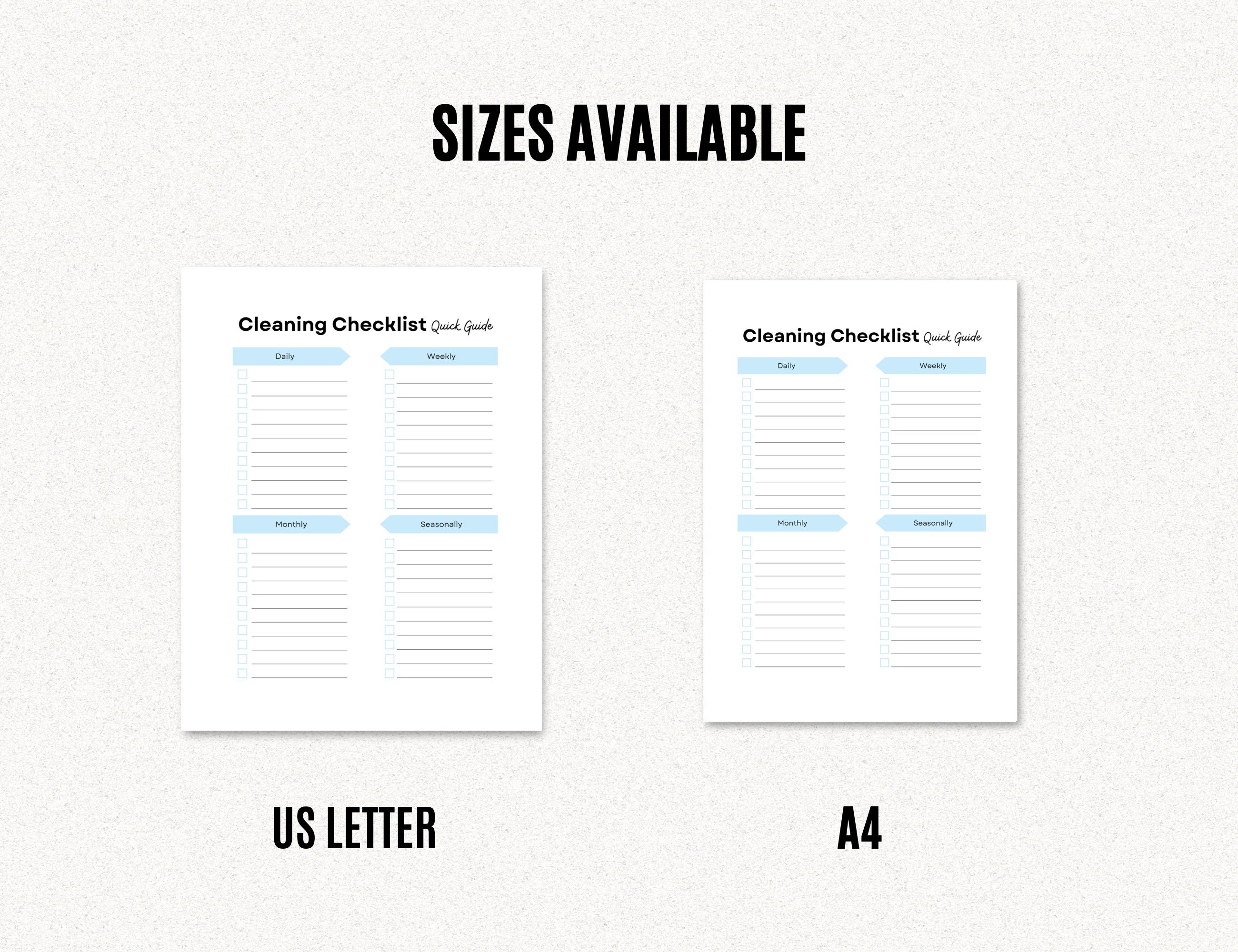 Printable Cleaning Schedule, Daily Cleaning, Weekly Cleaning, Monthly ...