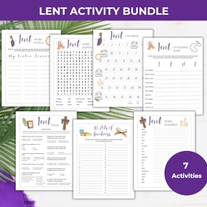 Lent Activity Bundle, Printable Lenten Party Games, Easter Activities ...