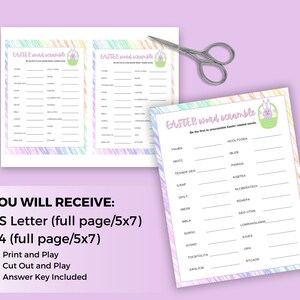 Easter Word Scramble Game, Printable Easter Word Scramble Activity ...