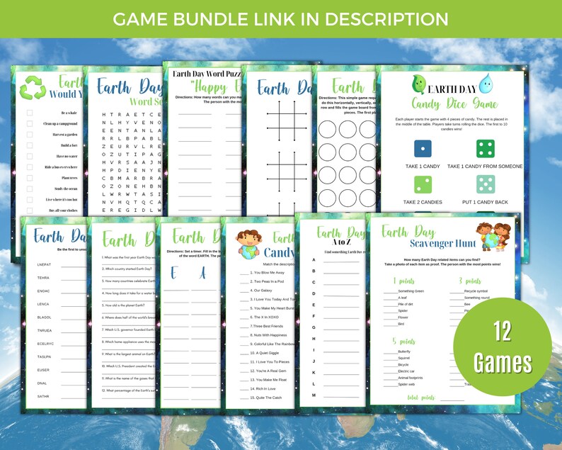 Earth Day A to Z Game, Printable Earth Day A to Z Activity, Earth Day ...