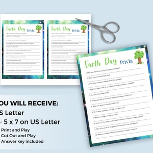 Earth Day Trivia Game, Printable Earth Day Trivia Activity, Classroom ...