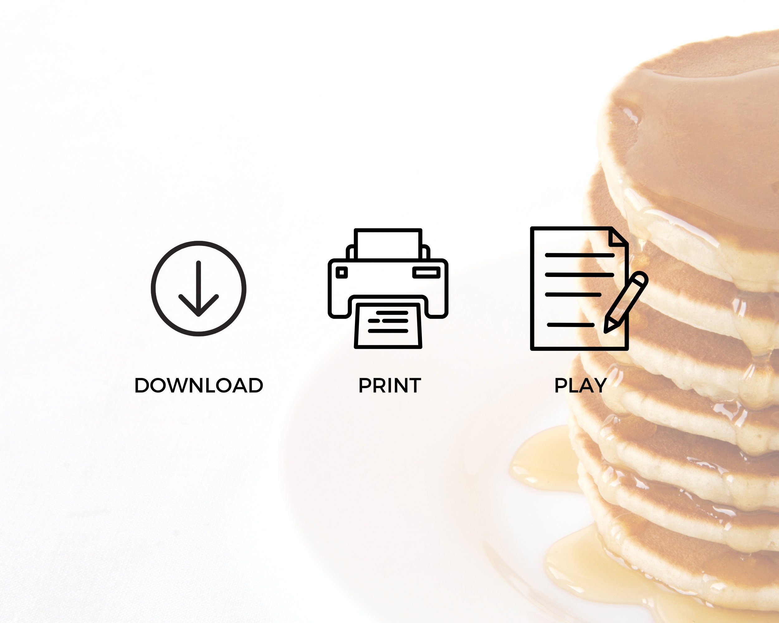 Pancake Day Coloring Placemat, Printable Pancake Day Activity Placemat ...