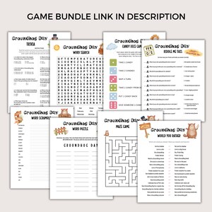 Groundhog Day Word Search, Printable Word Search, Groundhog Day Party ...