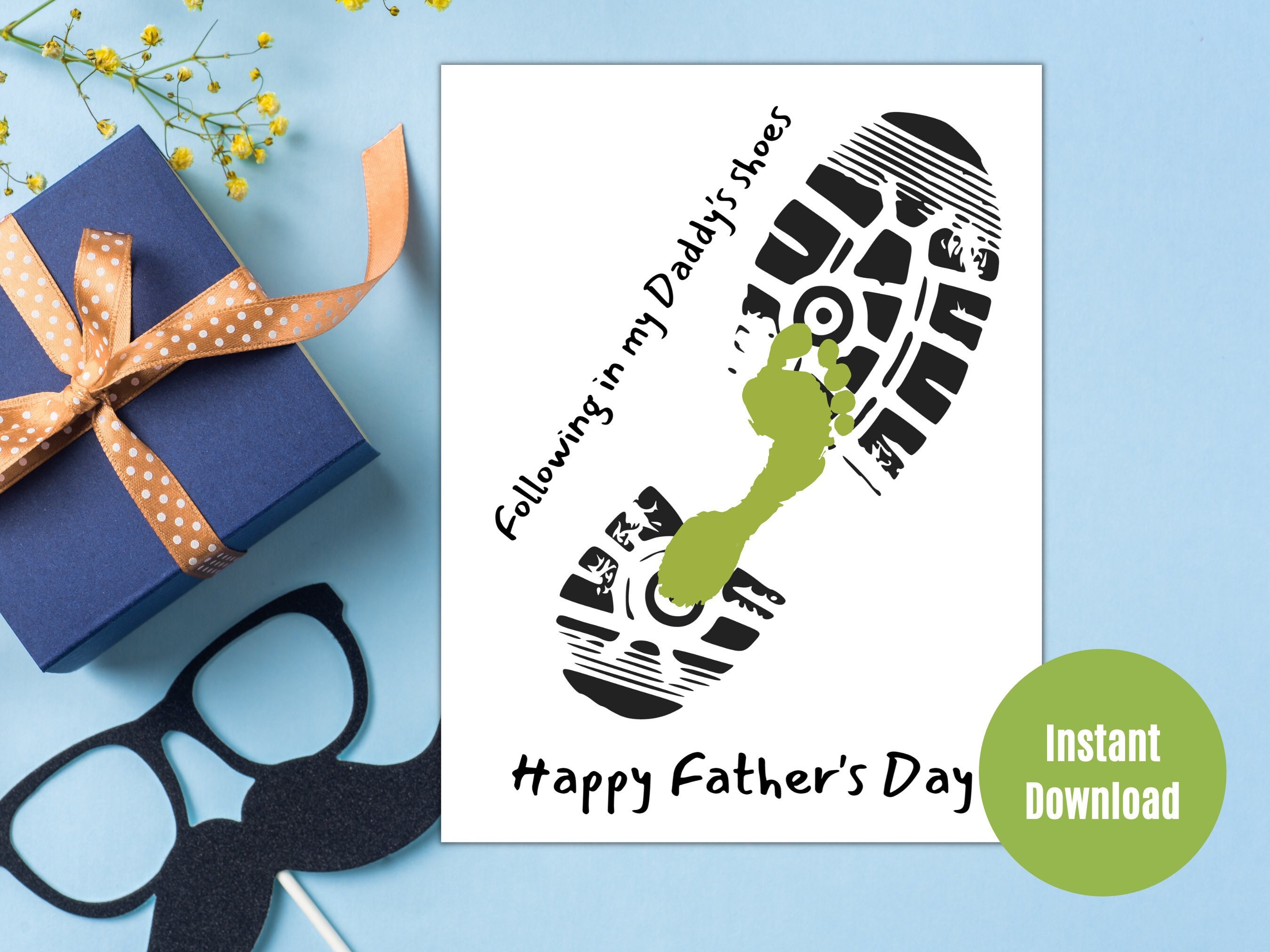 Father's Day Footprint Craft, Father's Day Footprint Art, Father's Day ...