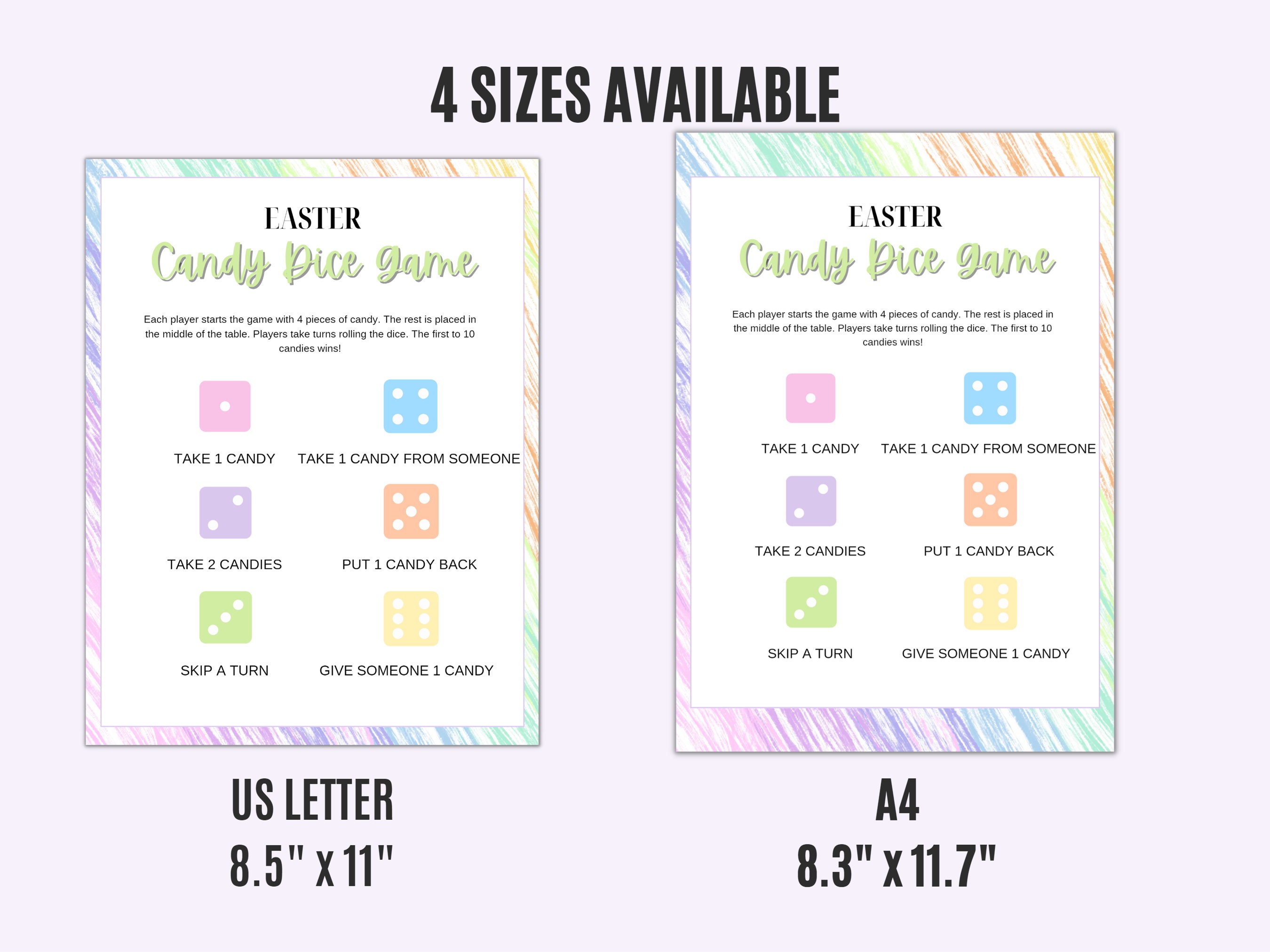 Easter Candy Dice Game Printable, Easter Party Game, Easter Classroom ...