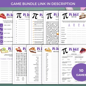 Pi Day A to Z Game, Printable Pi Day A to Z Game Activity, Pi Day Party ...