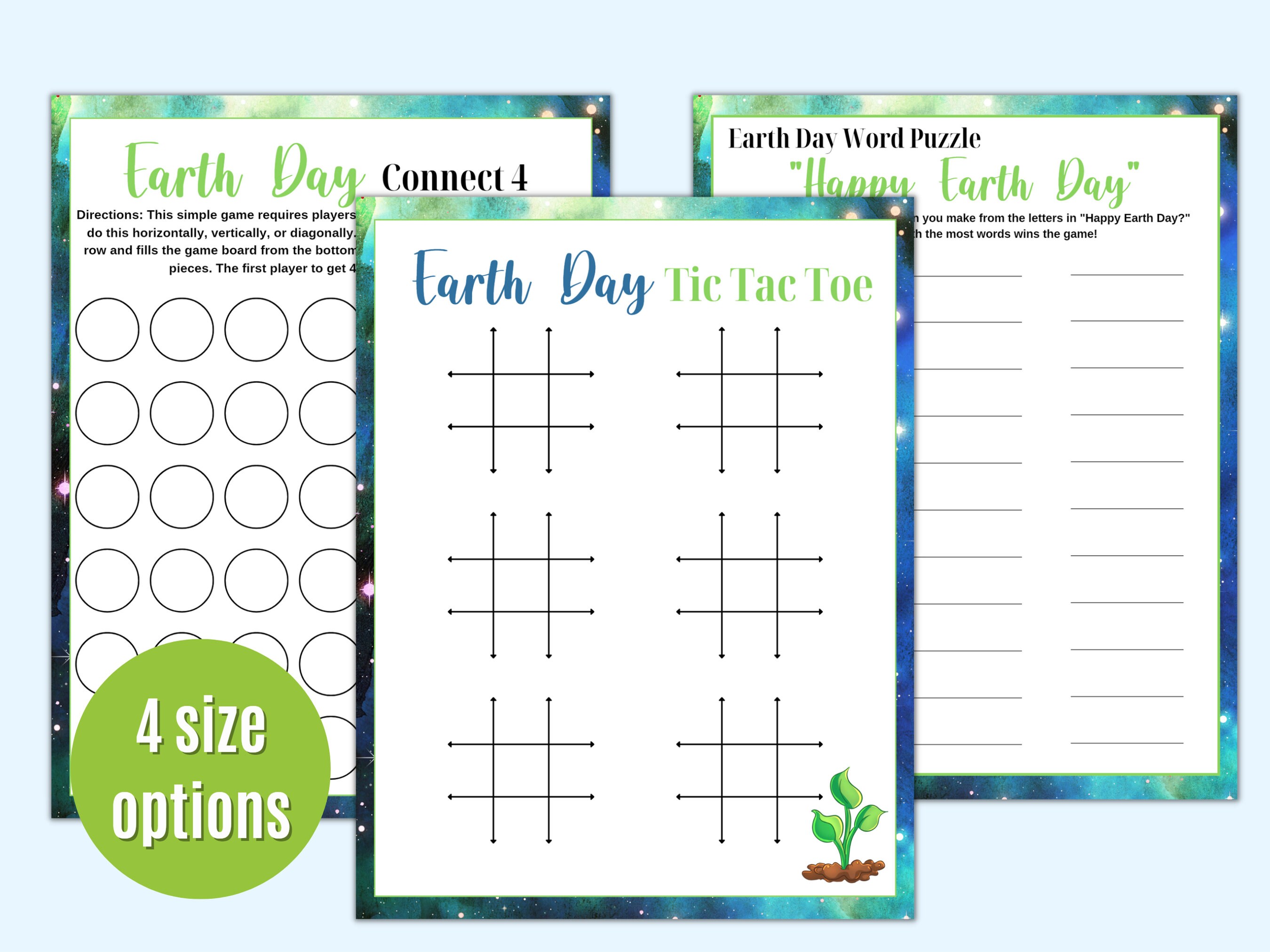 Earth Day Game Bundle, Printable Earth Day Game Bundle, Earth Day Party ...