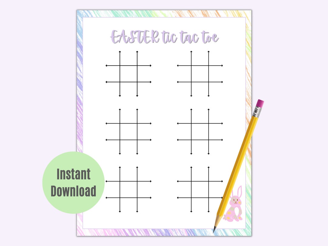 Easter Tic Tac Toe Game Printable, Easter Party Game, Easter Classroom ...