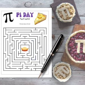 Pi Day Maze Game, Printable Pi Day Maze Activity, Pi Day Party, Pi Day ...