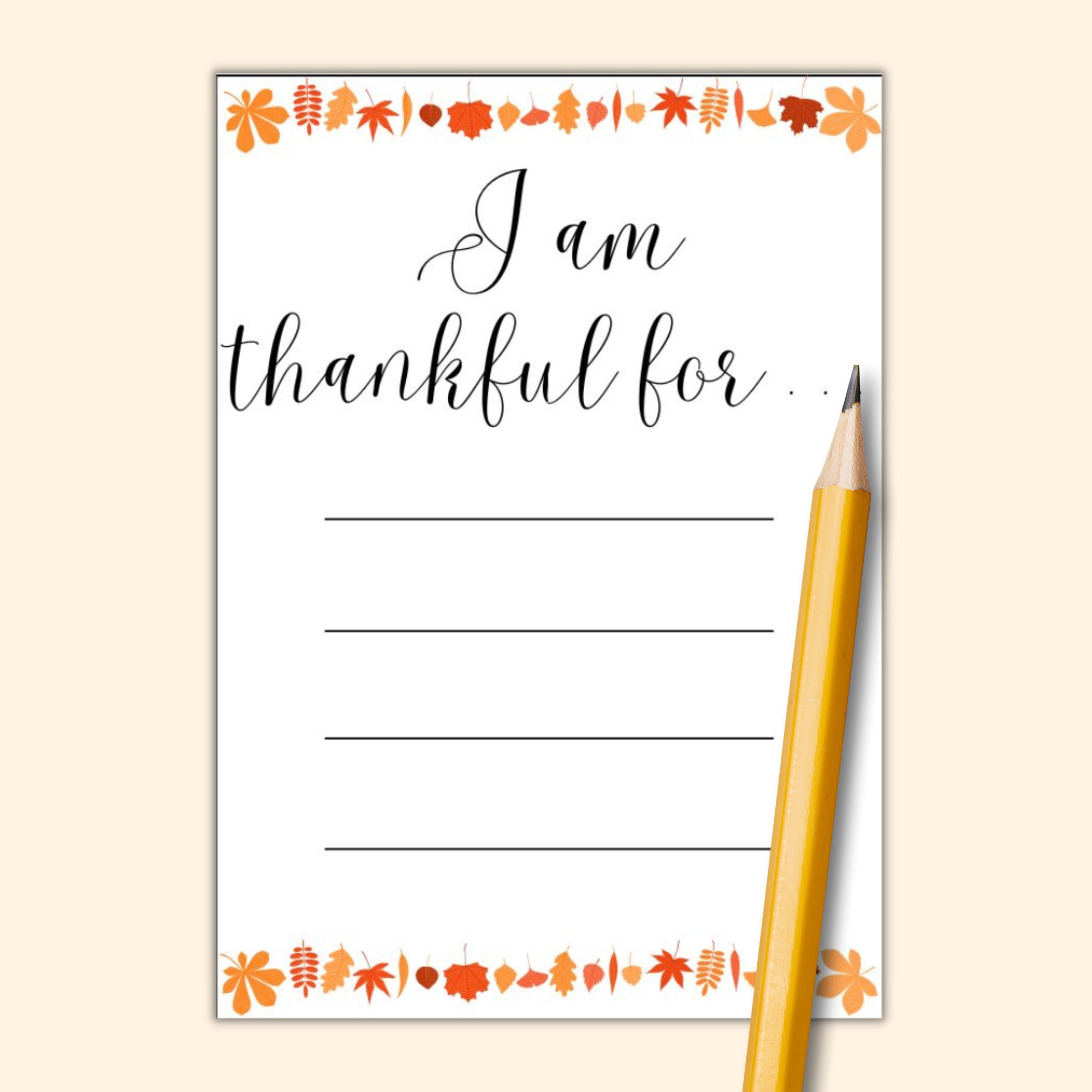 I Am Thankful for Cards, Gratitude Card Printable, Thanksgiving or Friendsgiving Thankful for ...
