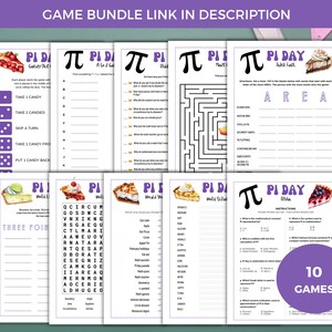Pi Day Word List Game, Printable Pi Day Word List Activity, Pi Day ...