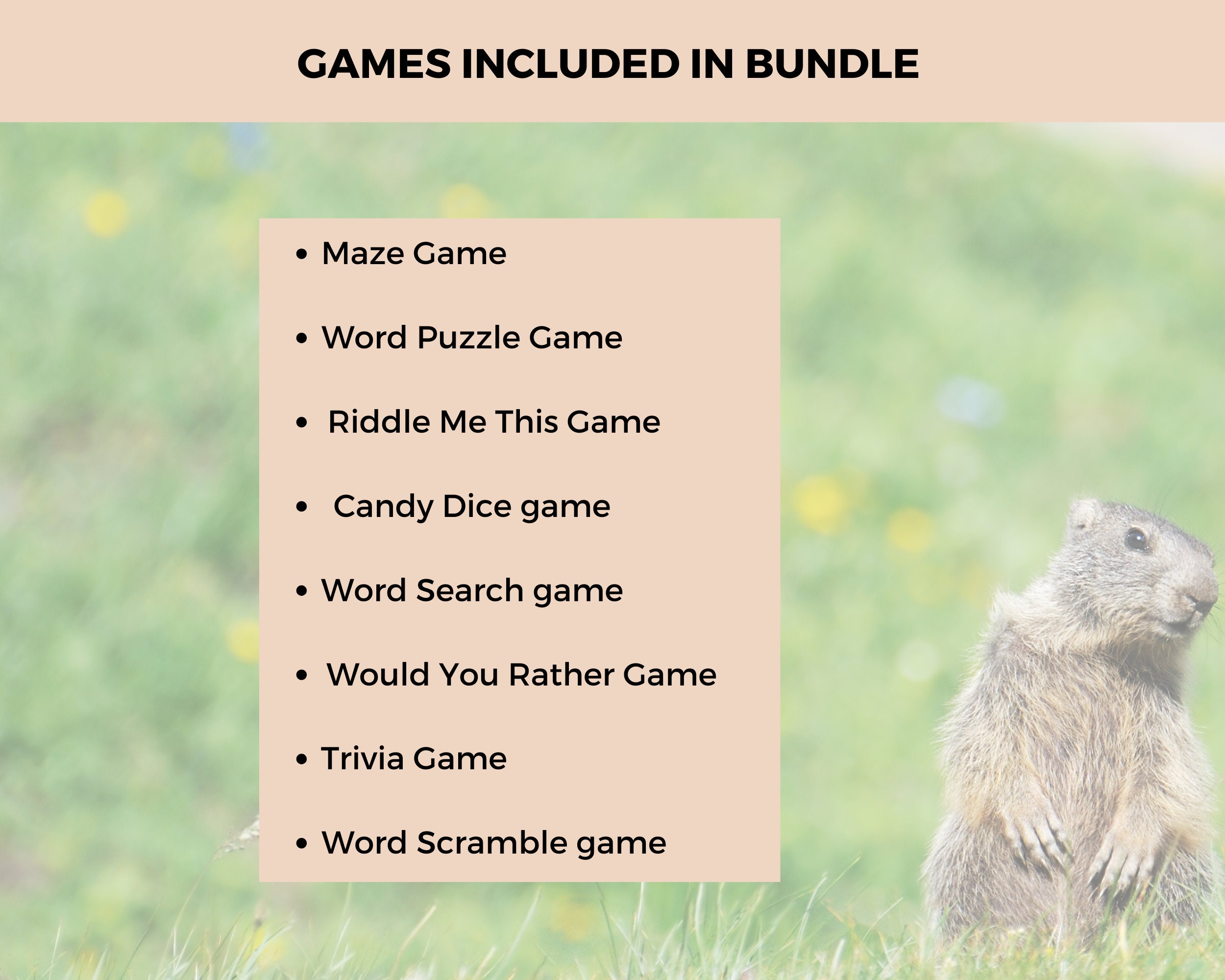 Groundhog Day Game Bundle, Printable Groundhog Day Activities for Kids ...