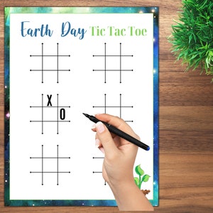 Earth Day Tic Tac Toe Game, Printable Earth Day Tic Tac Toe Game for ...