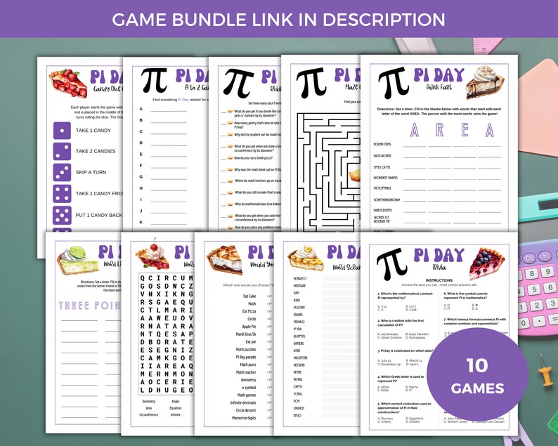Pi Day Trivia Game, Printable Pi Day Trivia Activity, Pi Day Party, Pi Day Games, Pi Day ...