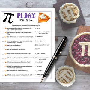 Pi Day Riddle Me This, Printable Pi Day Math Jokes Activity, Pi Day ...