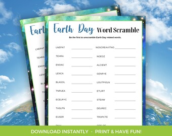 Earth Day Word Scramble - Etsy