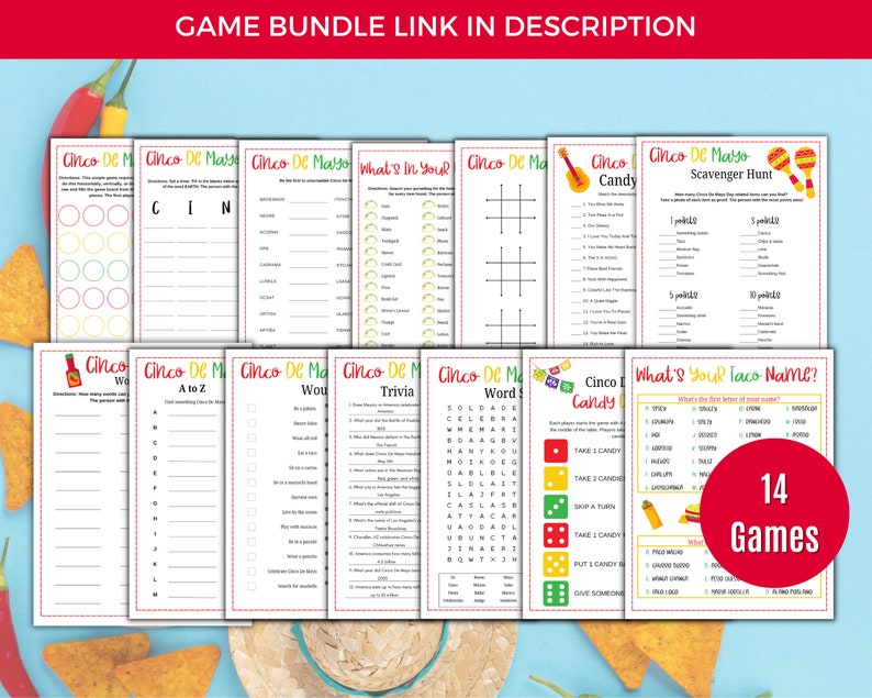 Cinco De Mayo Tic Tac Toe Game, Printable Cinco De Mayo Activity, Cinco ...