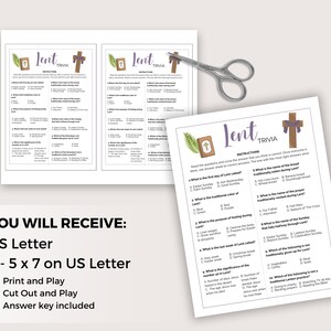 Lent Trivia Game, Printable Lenten Activity, Lent Party Game, Easter ...