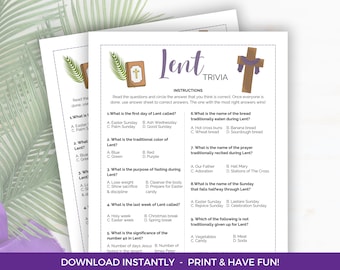 Lent Word Puzzle Game, Printable Lenten Activity, Lent Party Game ...