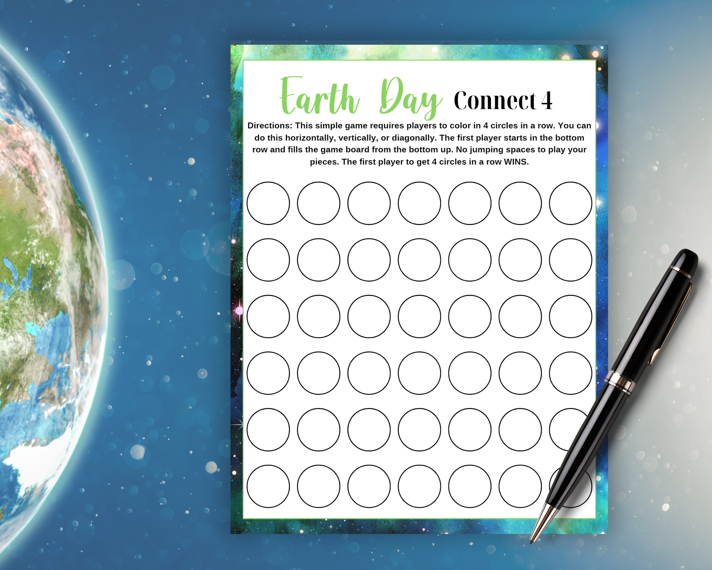 Earth Day Connect 4 Game, Printable Earth Day Connect 4 Activity ...