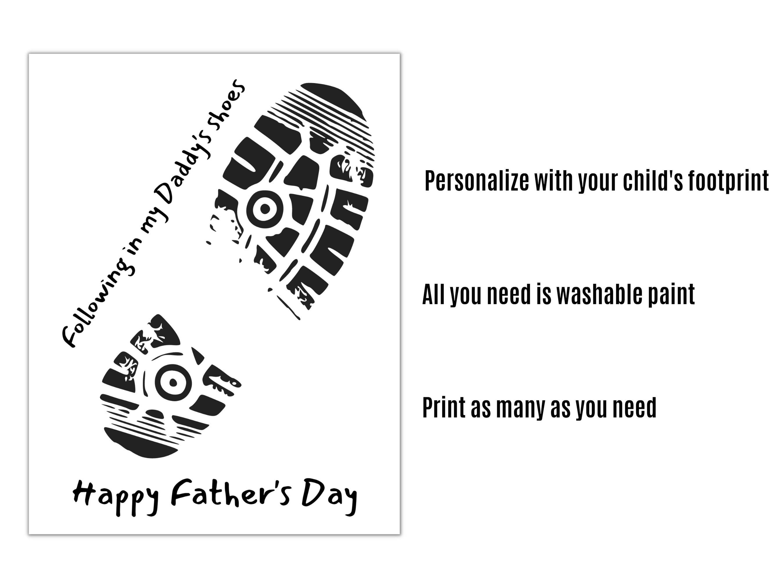 Father's Day Footprint Craft, Father's Day Footprint Art, Father's Day ...