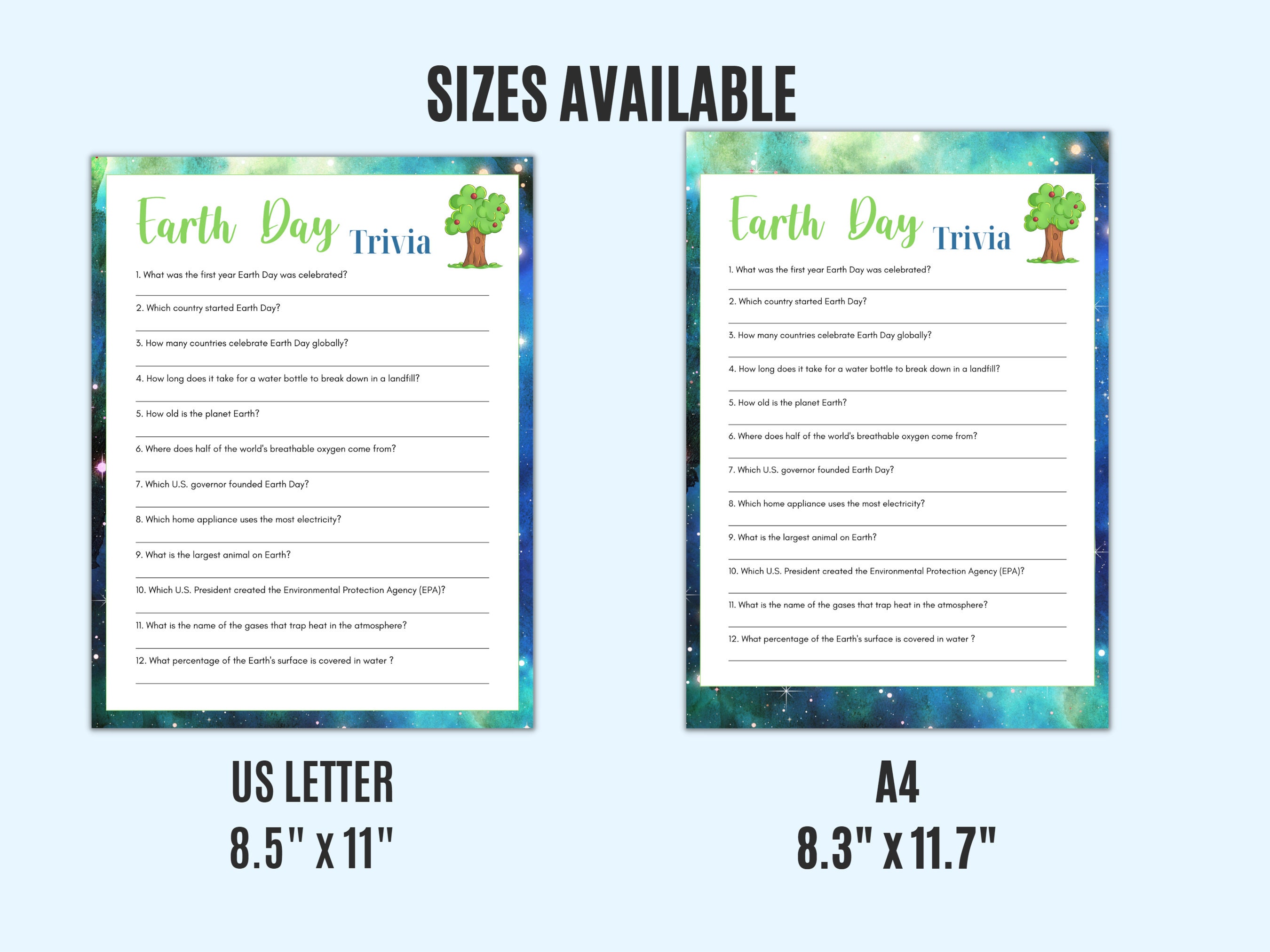 Earth Day Game Bundle, Printable Earth Day Game Bundle, Earth Day Party ...
