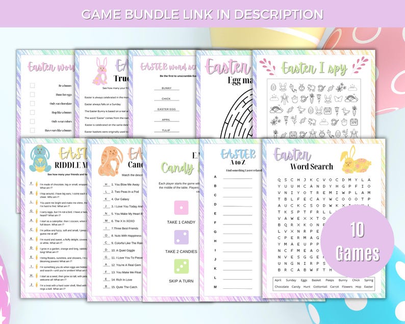 Easter Candy Match Game, Printable Easter Candy Match Activity, Easter ...