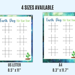 Earth Day Tic Tac Toe Game, Printable Earth Day Tic Tac Toe Game for ...