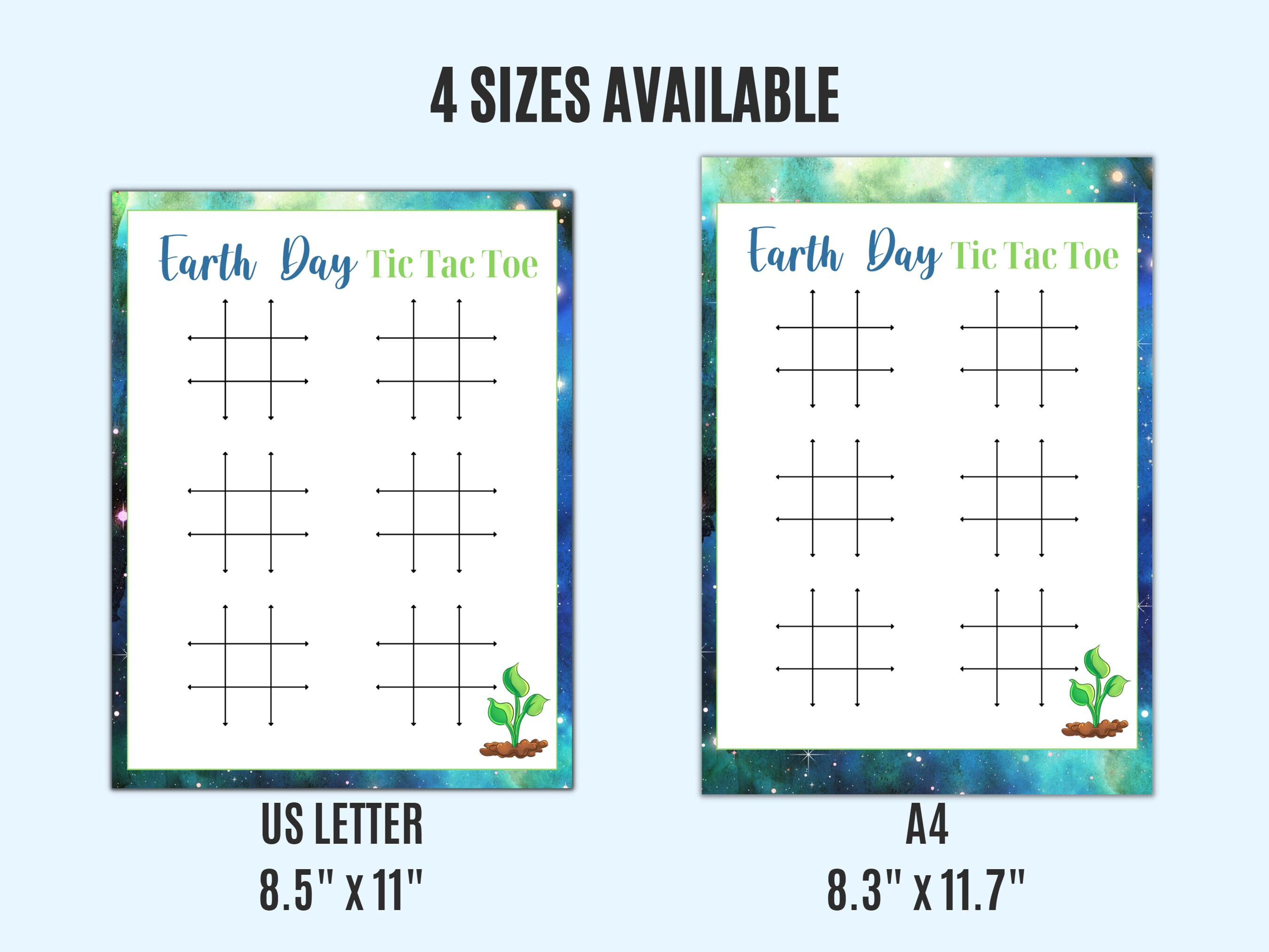 Earth Day Tic Tac Toe Game, Printable Earth Day Tic Tac Toe Game for ...