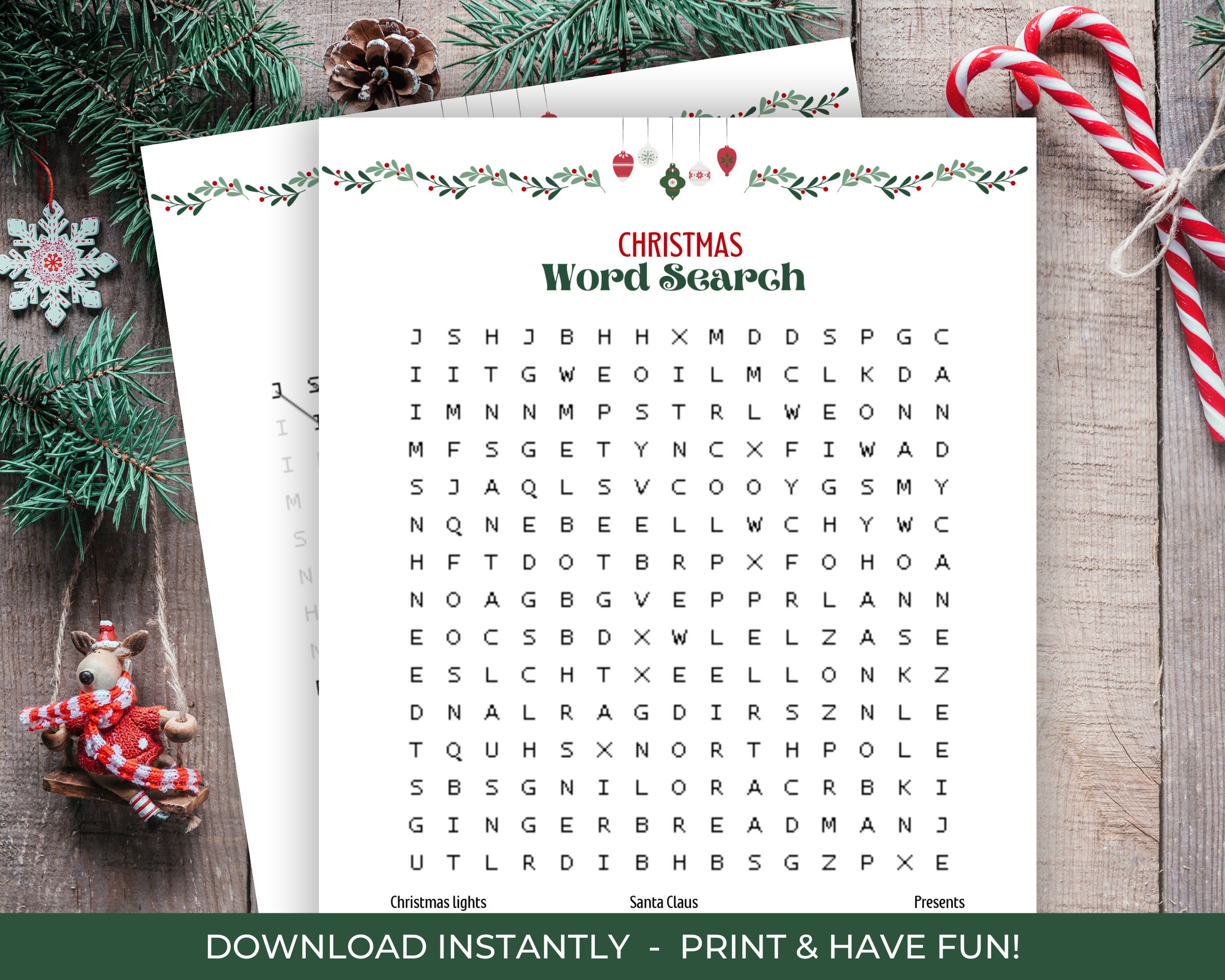 Christmas Word Search Game, Printable Christmas Word Search, Christmas ...