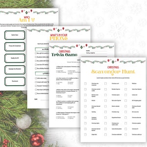 Christmas Party Game Bundle, Printable Holiday Party Games, Group Game ...