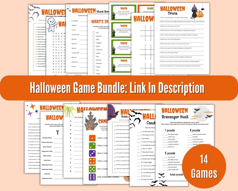 Halloween Candy Match up Game, Printable Halloween Candy Game ...