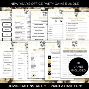 New Year's Drawing Game, Printable Drawing Challenge Game, New Years ...