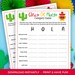 Cinco De Mayo Category Game, Printable Cinco De Mayo Activity, Cinco De ...