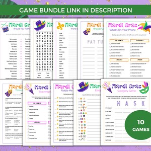 Mardi Gras Word Puzzle Game, Fat Tuesday Party Game, Printable Mardi ...